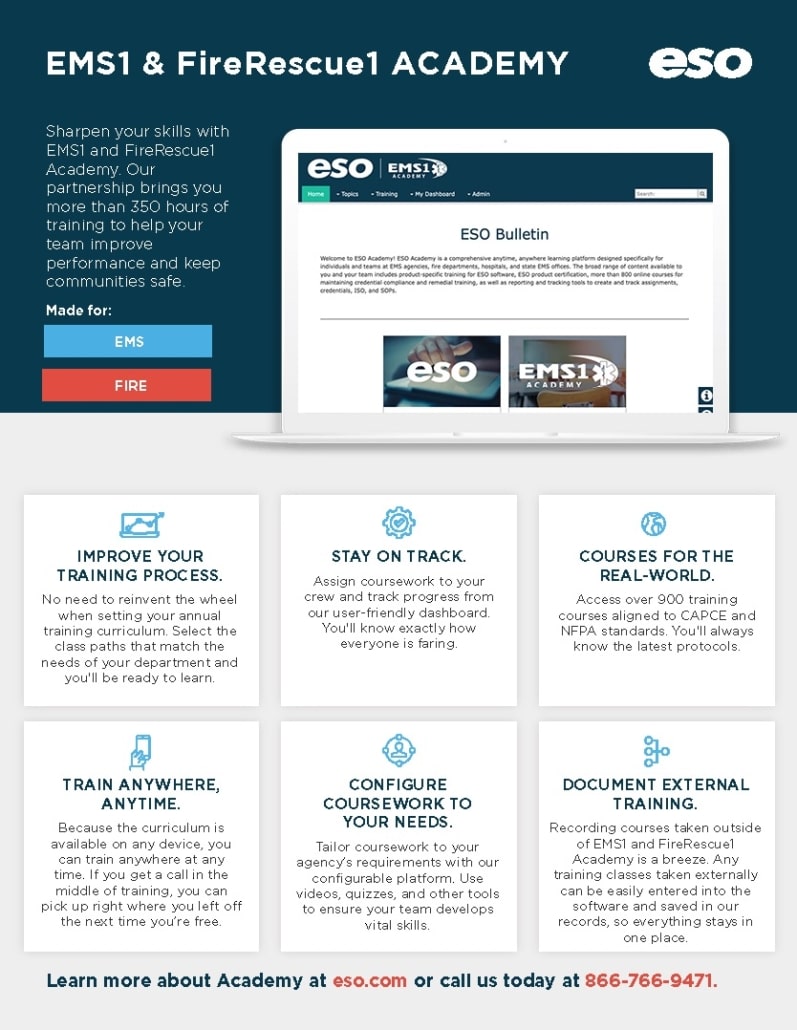 Software Spotlight – EMS1 & FireRescue1 Academy | ESO