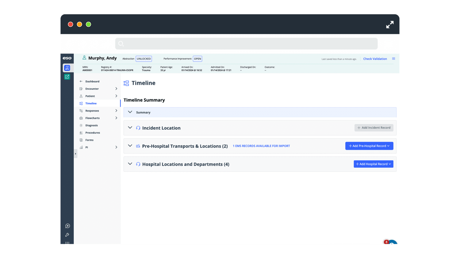 ESO Patient Registry Software | Trauma Registry Software