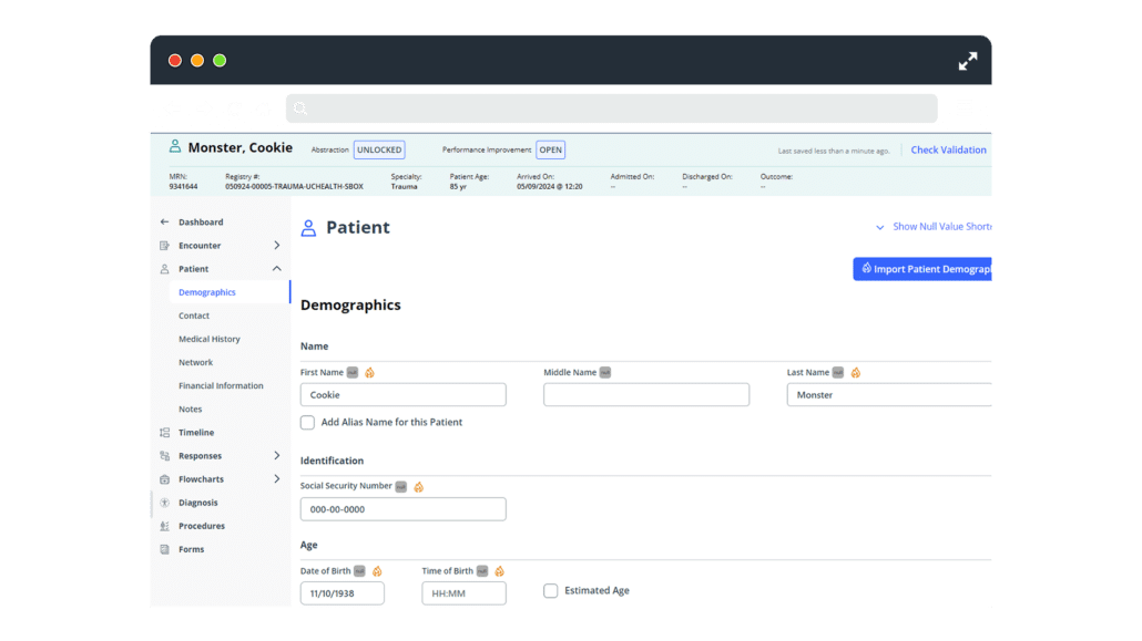 ESO Patient Registry Software | Trauma Registry Software